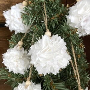Sets of 6 Mini Rag Ball Christmas Ornaments Handmade, Unique Bohemian ...