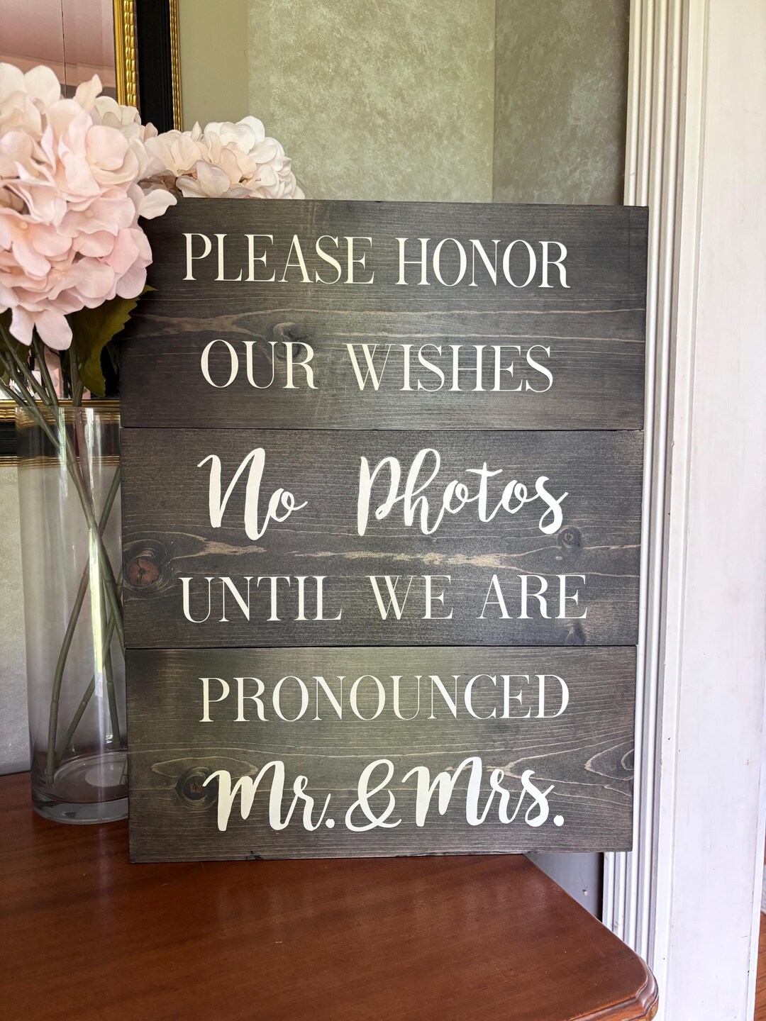 Unplugged Ceremony Sign, Wood Wedding Signs, Please Honor Our Wishes ...