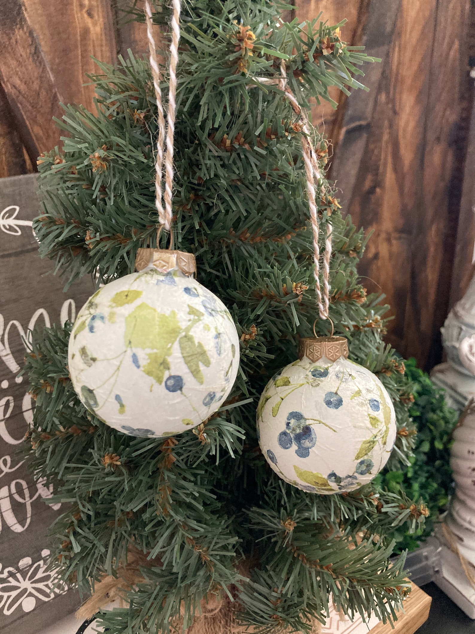 Sets of Blueberry Christmas Tree Decor Farmhouse Christmas - Etsy