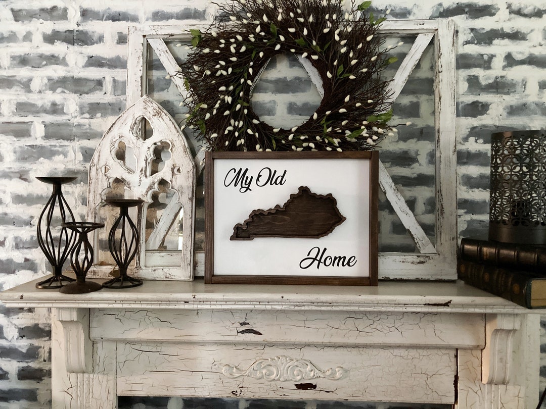 My Old Kentucky Home 3D Wood Sign Bluegrass State Wall Art - Etsy