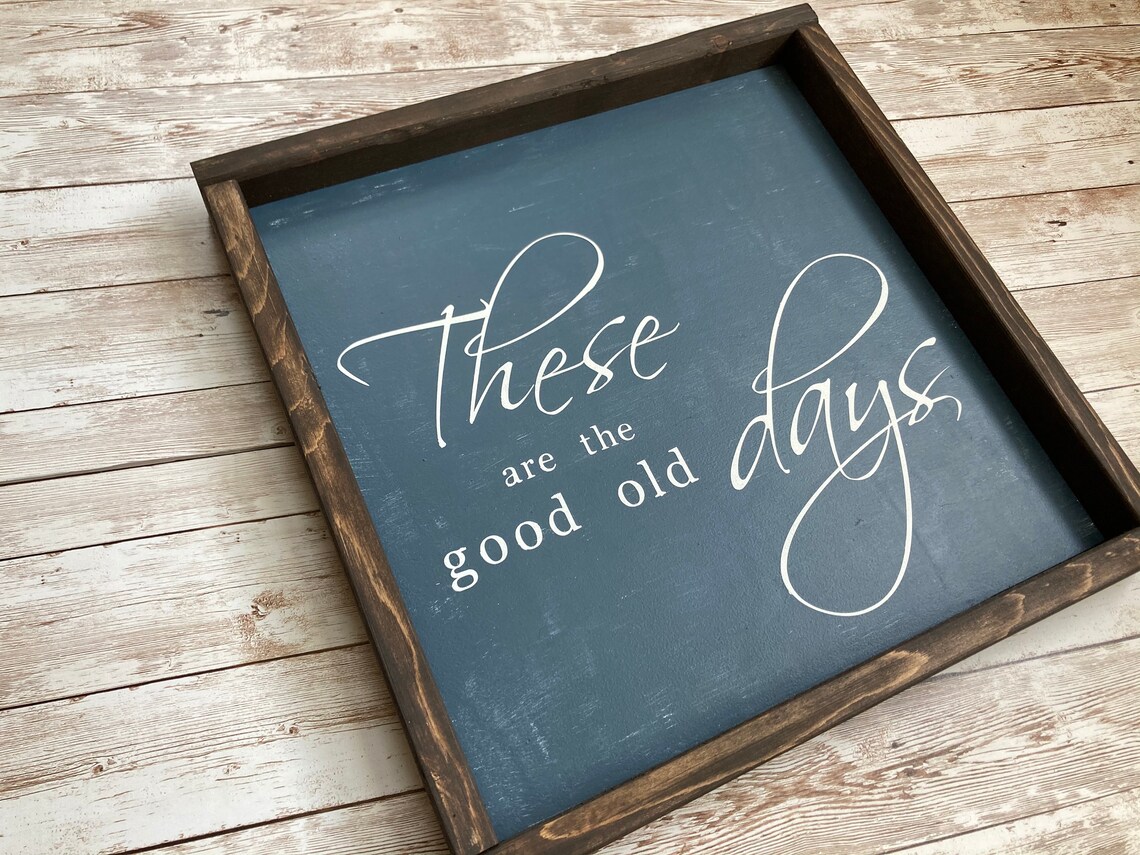 Blue Distressed Farmhouse Wood Signs Navy These Are the Good | Etsy