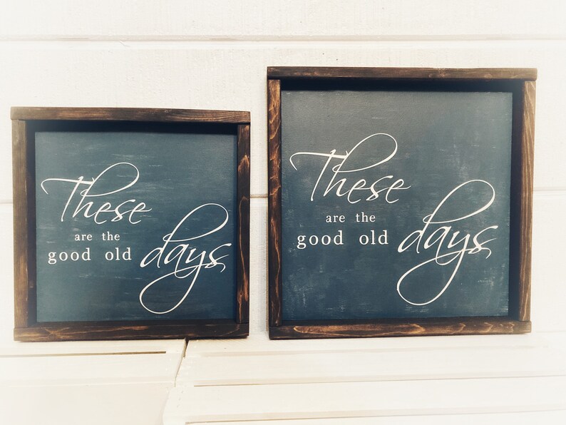 Blue Distressed Farmhouse Wood Signs Navy These Are the Good | Etsy