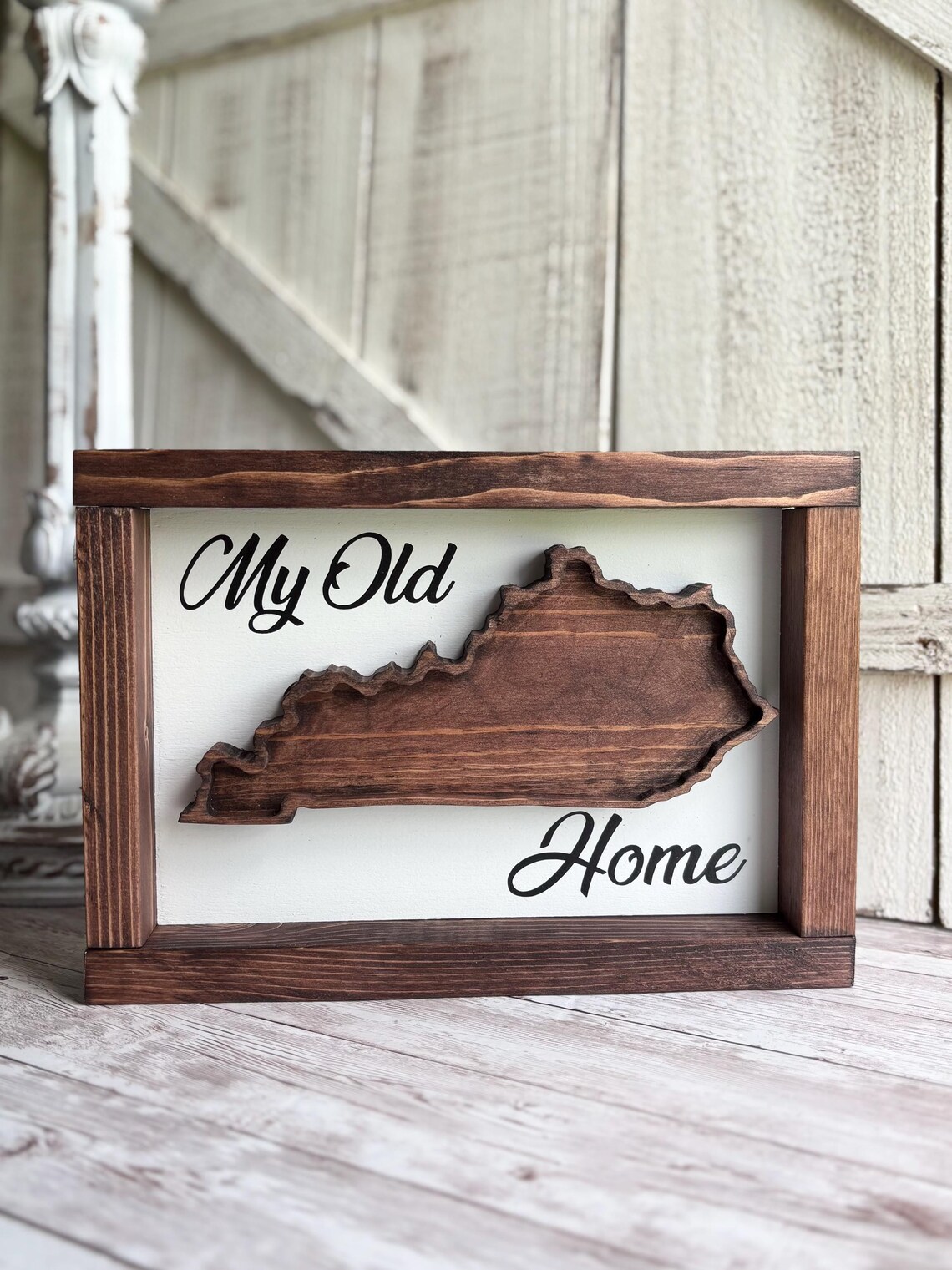 My Old Kentucky Home 3D Wood Sign, Bluegrass State Wall Art for Above ...