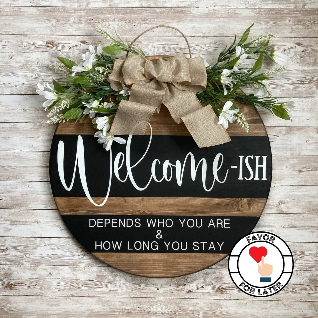 Funny Door Sign Unique Housewarming Gift Fun Welcome Sign - Etsy