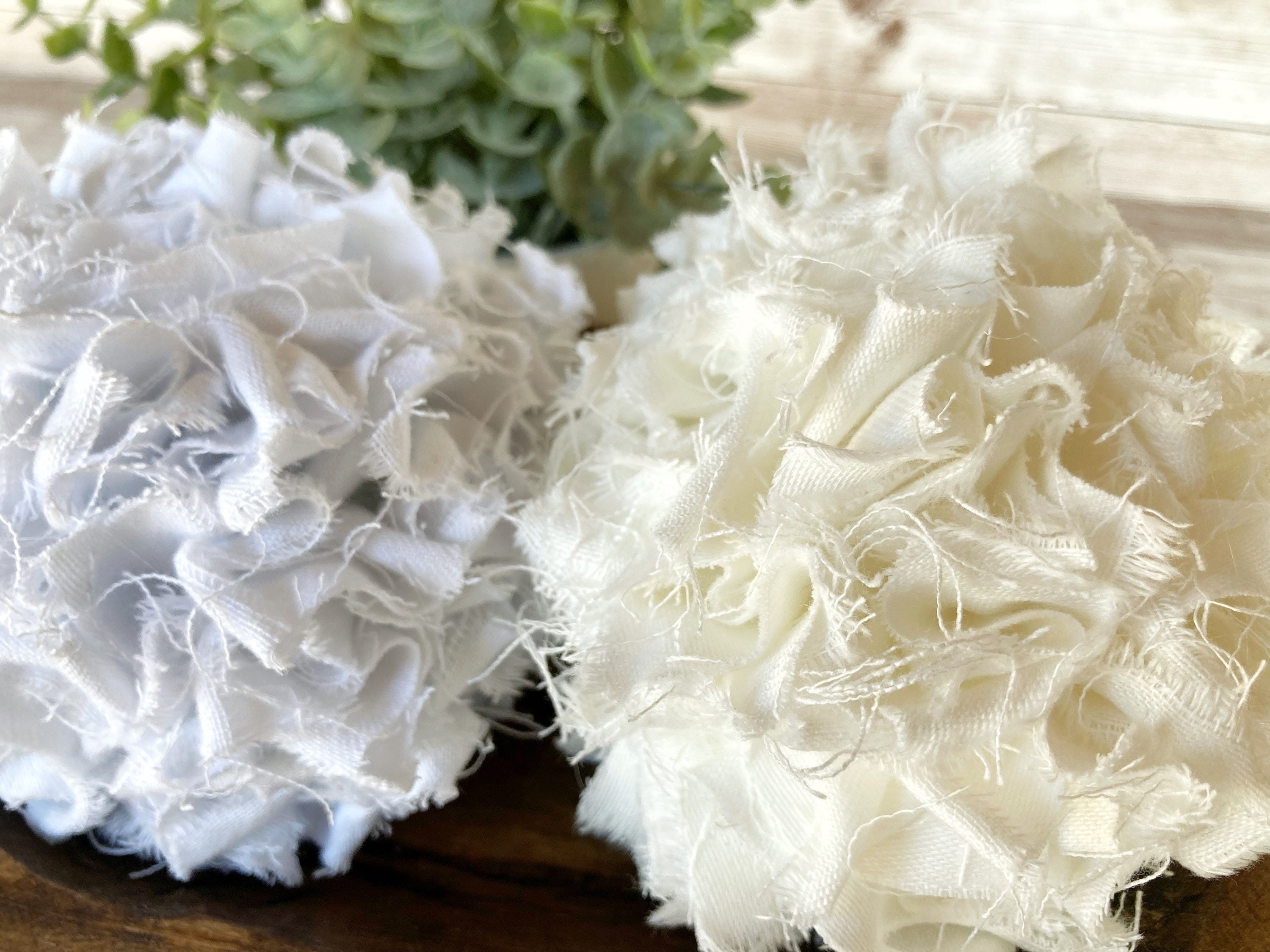 Farmhouse Chic Rag Balls Table Top Centerpiece Dough Bowl | Etsy