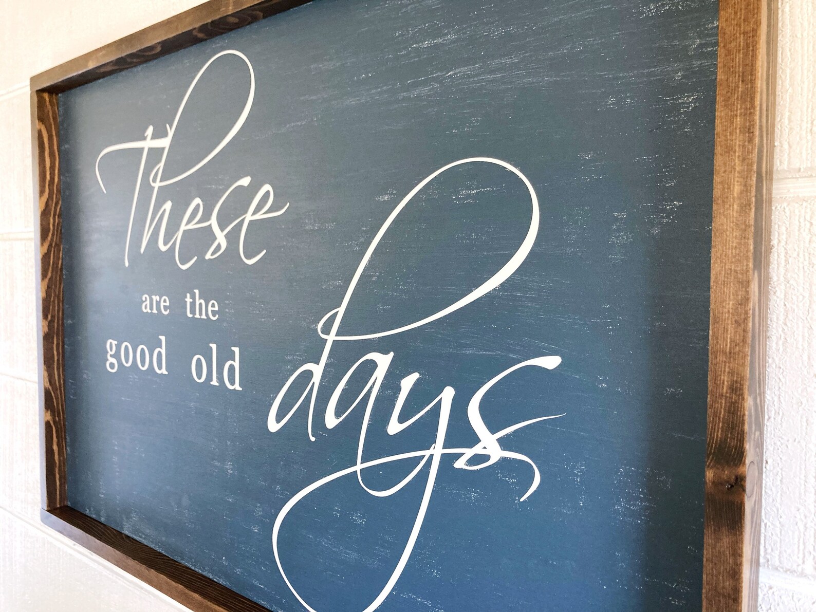 Extra Large Blue Distressed Farmhouse Wood Signs Navy These | Etsy