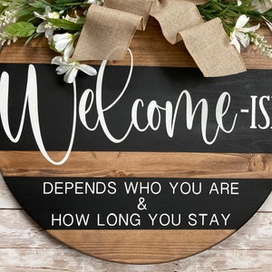 Funny Door Sign Unique Housewarming Gift Fun Welcome Sign | Etsy