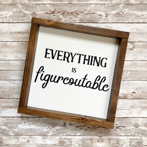 Everything is Figureoutable Office Wall Decor Teacher Gift - Etsy