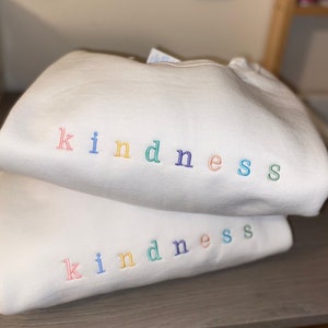 Colorful "kindness" Crewneck - Etsy