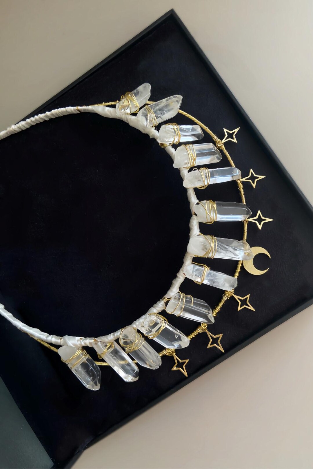 Clear Quartz Tiara, Crystal Bridal Crown - Etsy