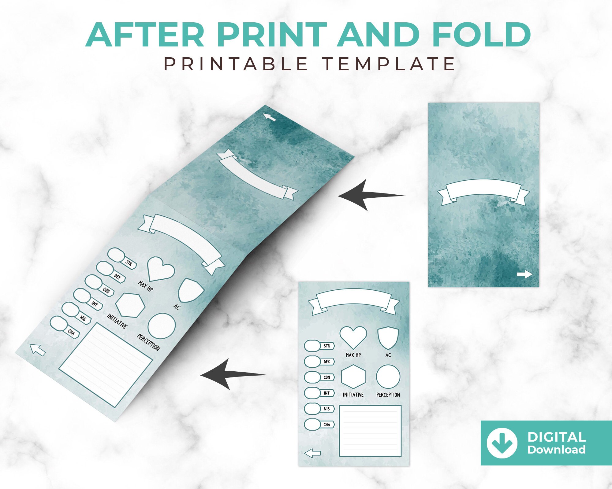 D&D 5e Initiative Tracker Dungeons and Dragons Printable Character ...
