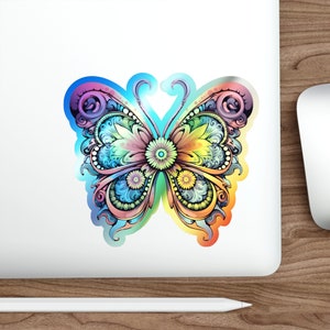 Psychedelic Butterfly Decal, Trippy Hippie Car Decal, Tumbler Decal ...