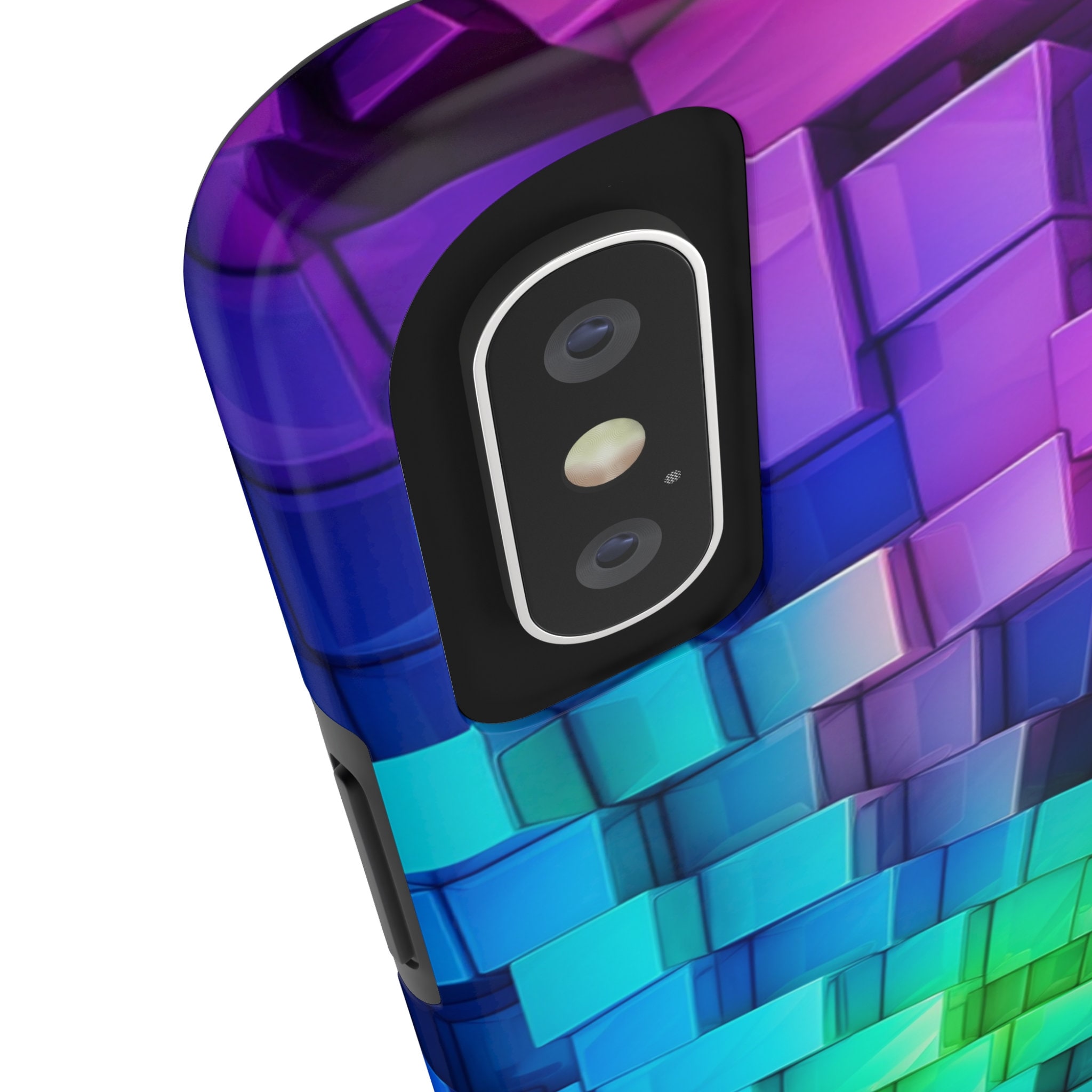 Rainbow Squares Synthwave 3D Shapes iPhone 14 13 12 11 Pro - Etsy