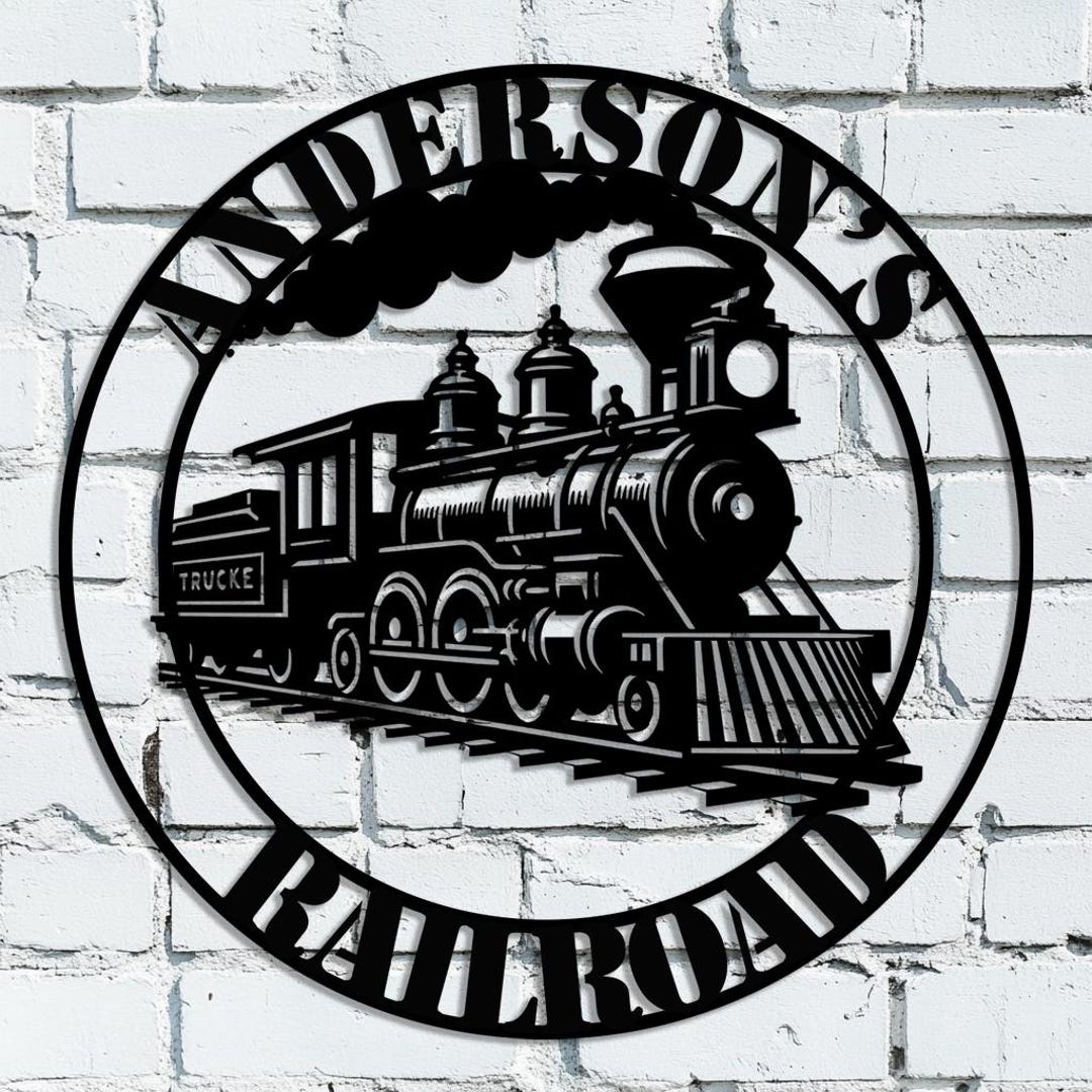 Personalized Train Metal Sign | Custom Train Name Sign | Train Room ...