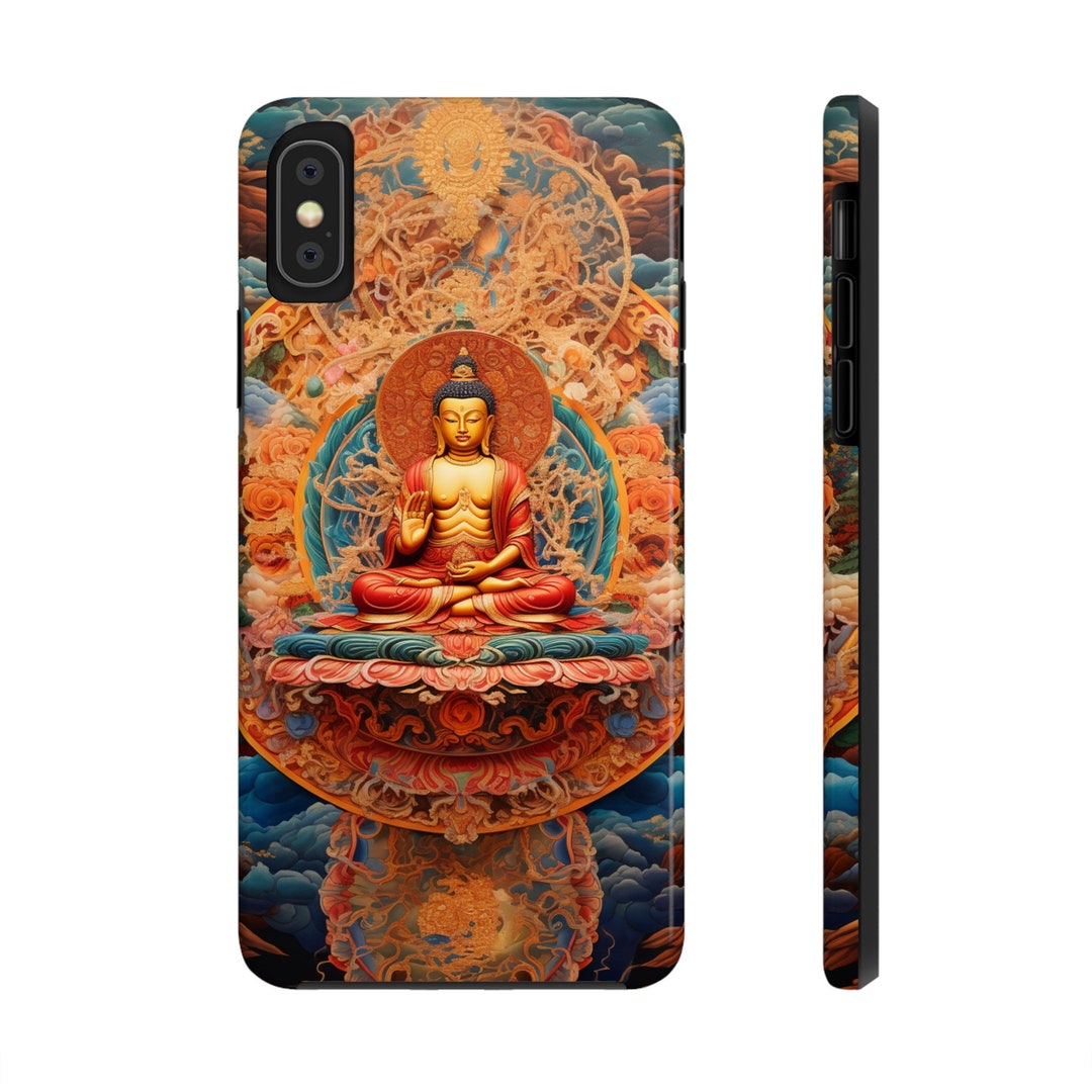 Tibet Buddha Phone Case Mandala Art iPhone Case | Retro Buddhists ...