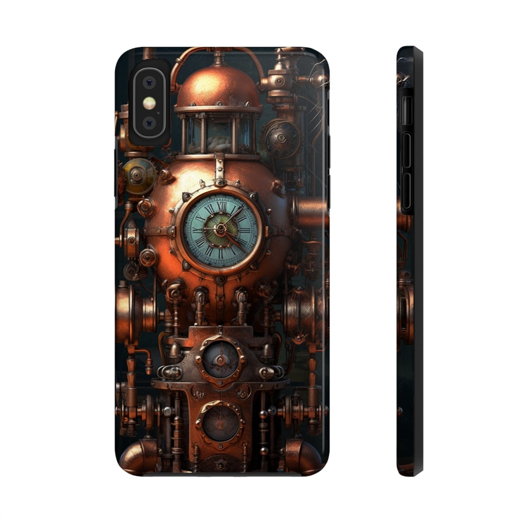 Steampunk iPhone 14 Case | Clock Phone Case Retro Machine Dark Academia ...