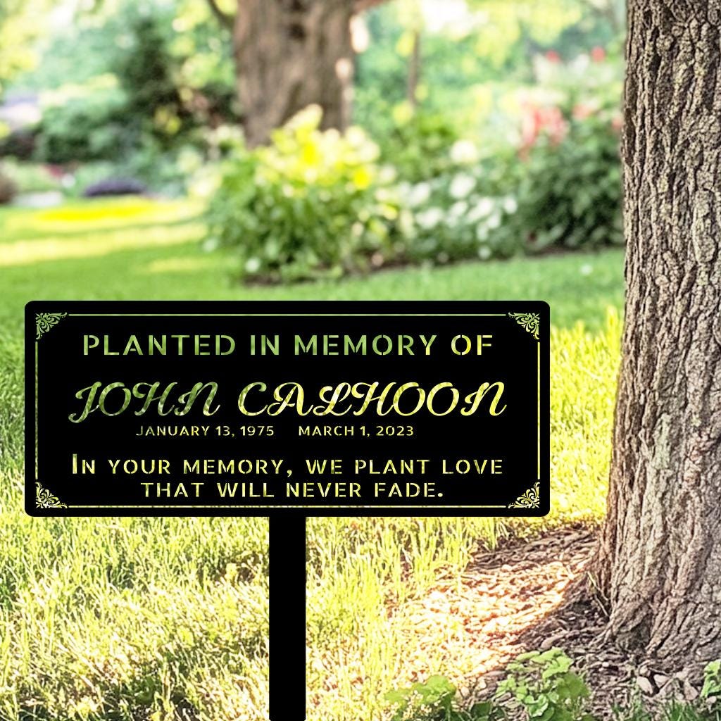 Memorial Tree Plaque With Stake – Personalized Garden Marker | Custom ...