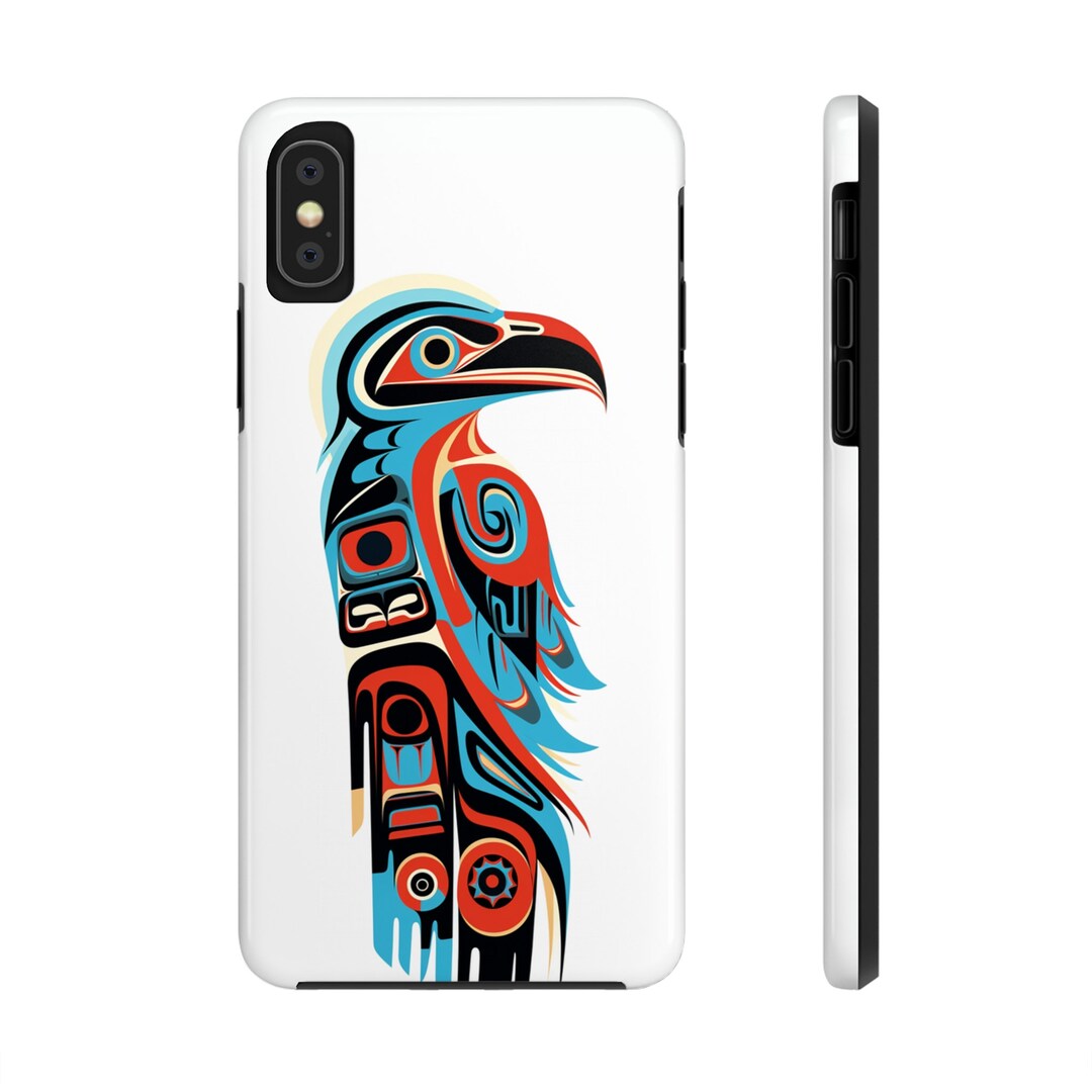 Northwest Indian Raven Tribal Art Totem Crow Style Carving iPhone Case ...