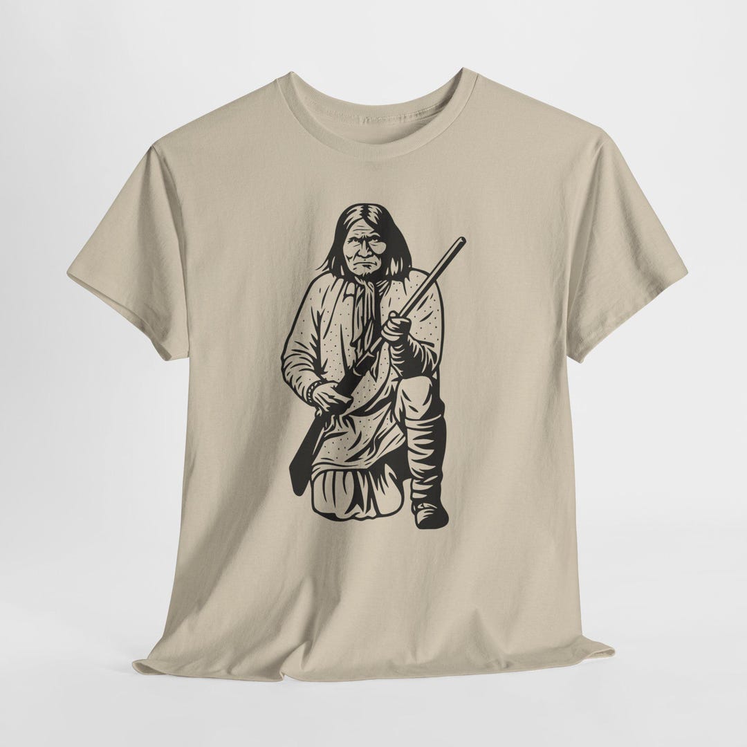 Vintage Native American Warrior Geronimo T-shirt | Retro Tribal Graphic ...