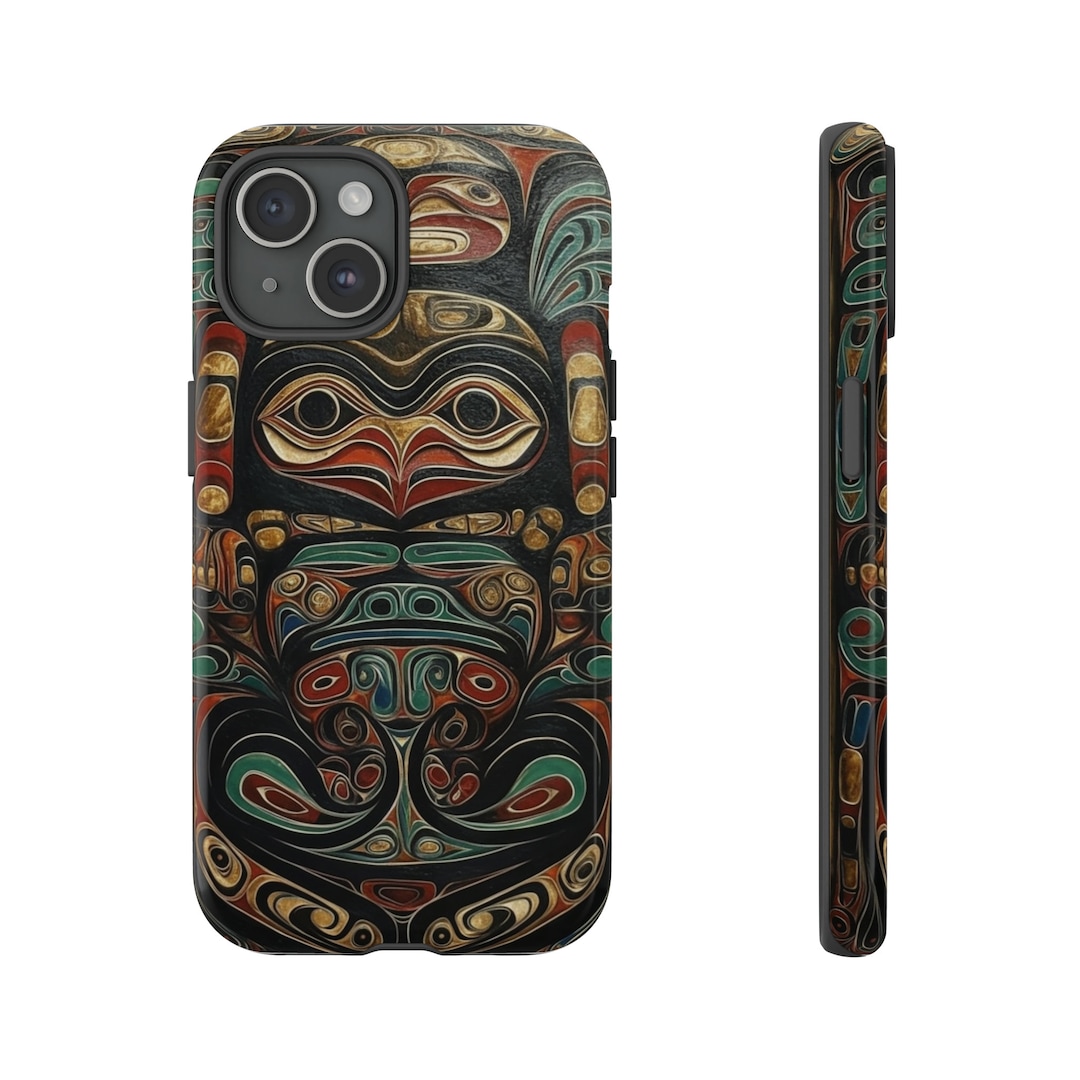 Northwest Tribal Totem Phone Case, Native American iPhone 14 13 12 11 ...