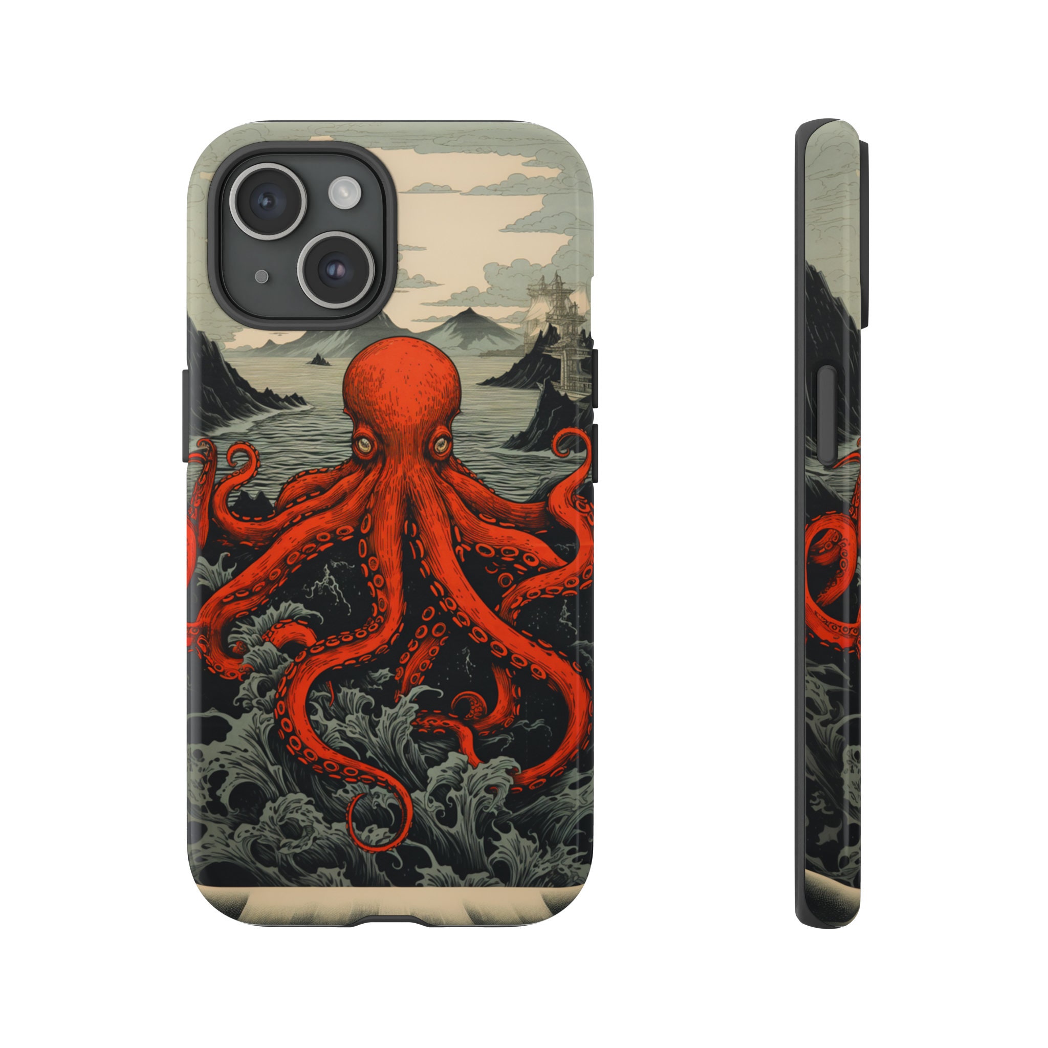 Seamonster Vintage Style Octopus iPhone Case Dive Into - Etsy