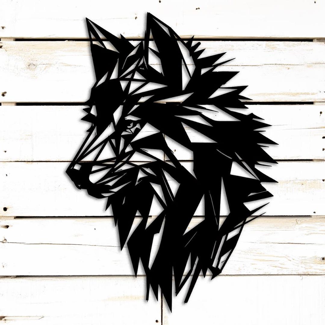 Northwest Tribal Wolf Totem Pole Metal Art | Native American Wall Decor ...