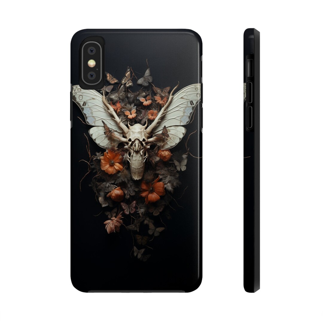 Deadhead Moth Gothic Dark Academia iPhone Case | Mysterious Elegance ...