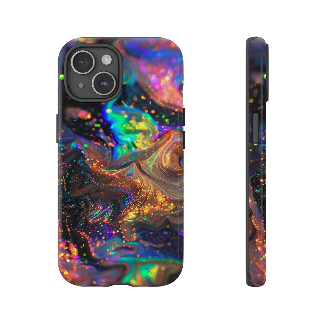 Marbled Opalescent Holographic Print Phone Case for iPhone 15, 14, Pro ...