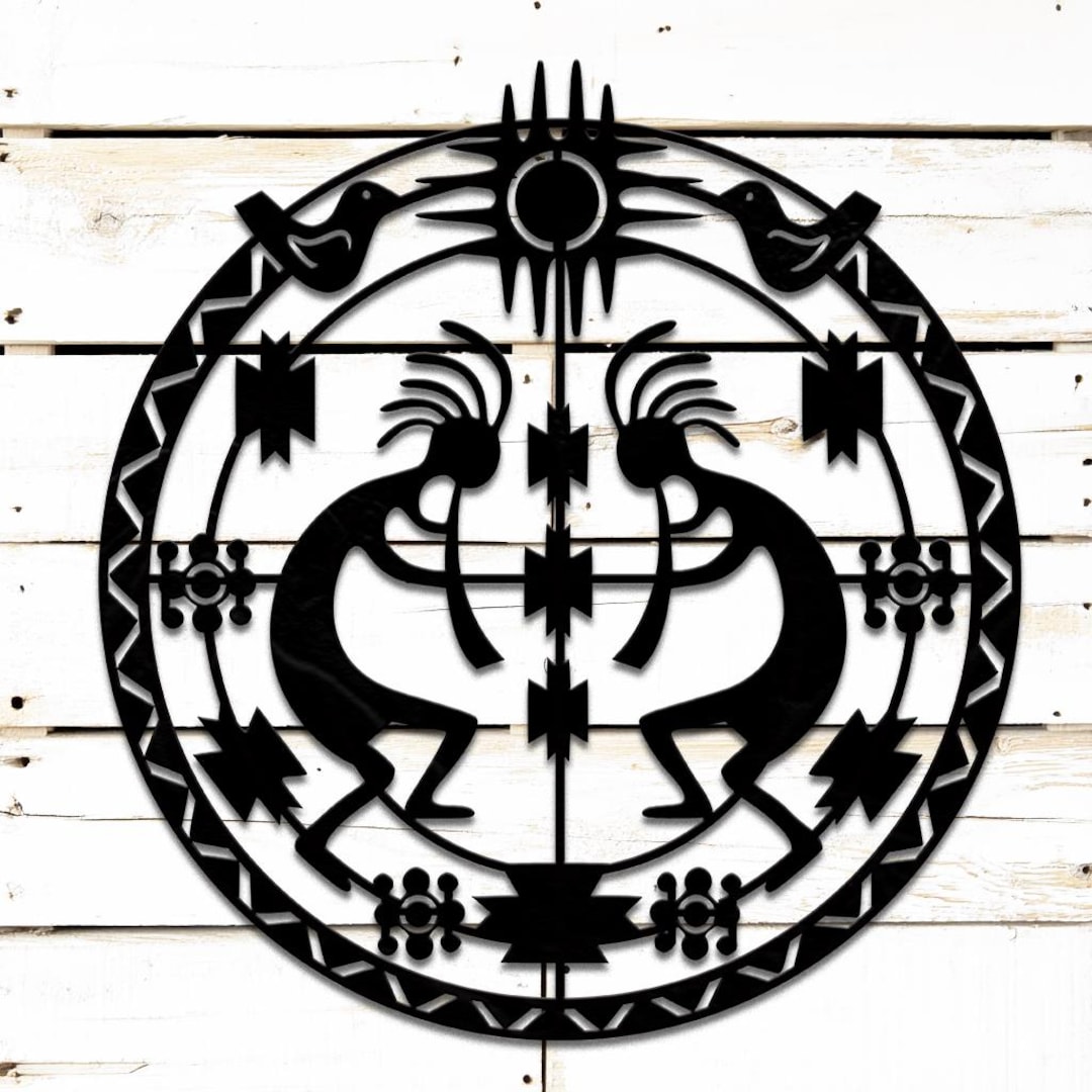 Kokopelli Southwest Metal Decor | Rustic Native American Wall Art ...