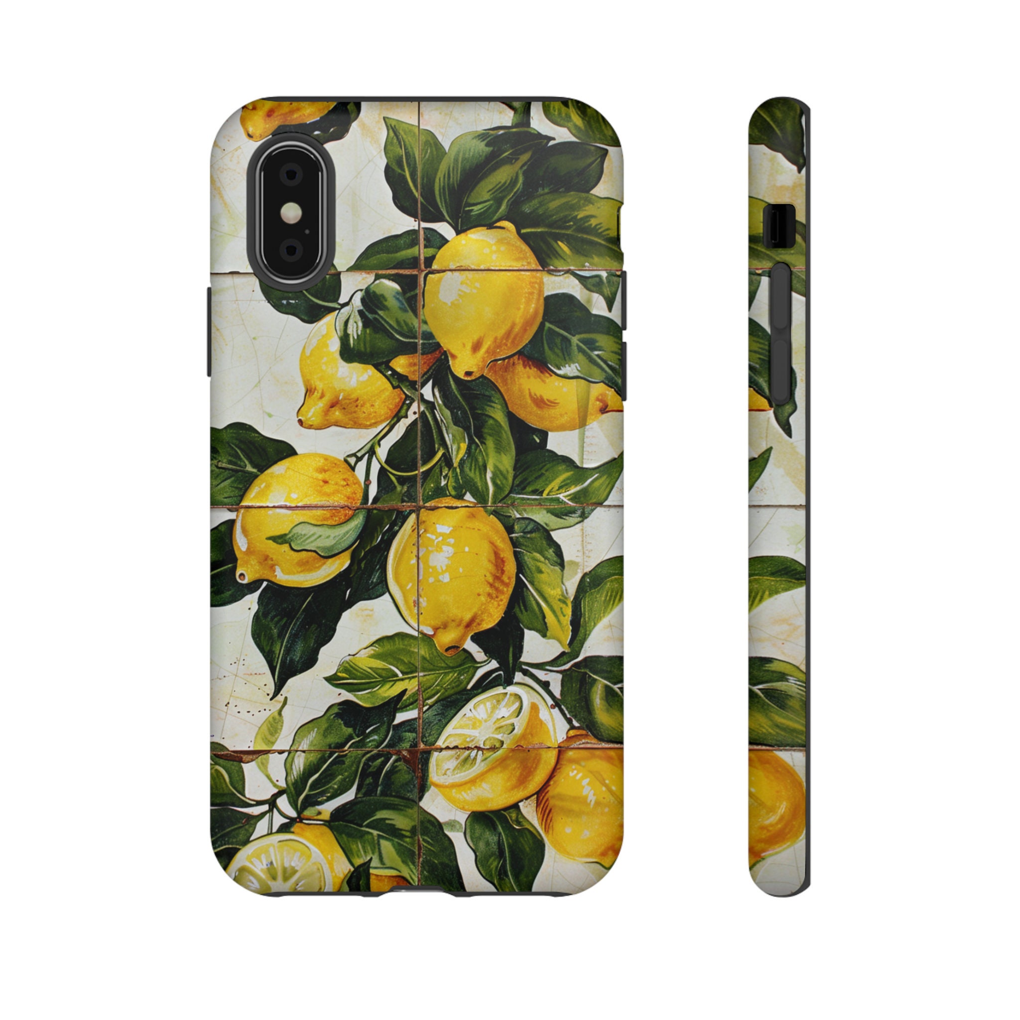 Positano Lemons Vintage Italian Tiles Phone Case for iPhone 15, 14, Pro ...