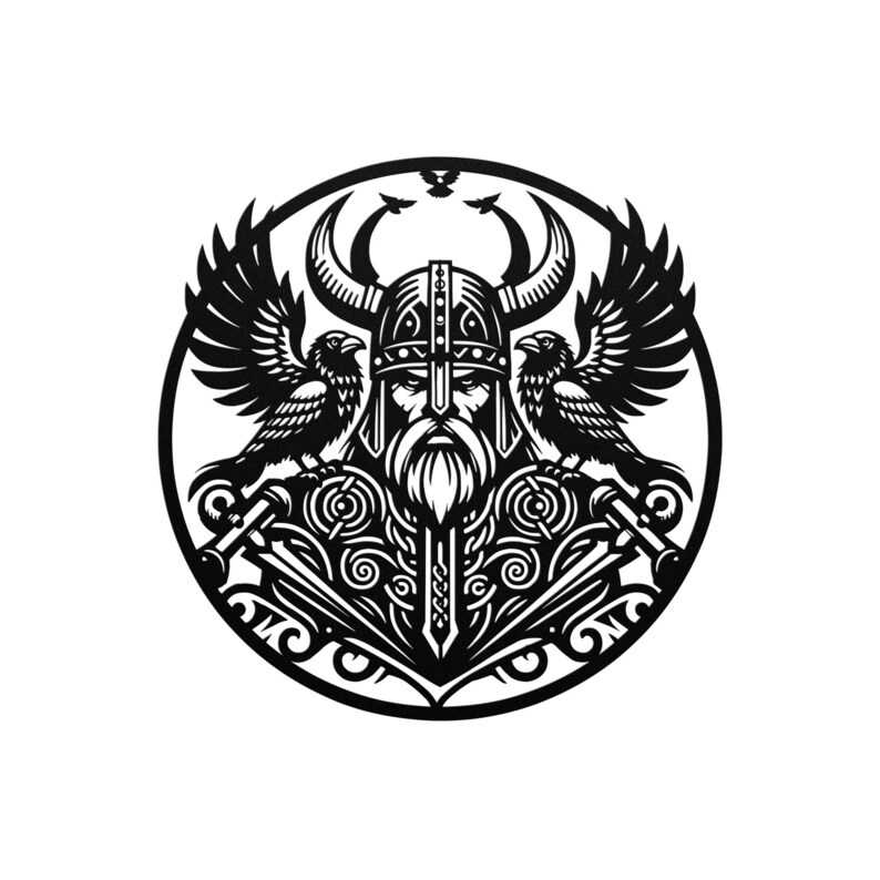 Metal Sign | Viking Warrior Norse Wall Art | Icelandic Odin Raven Wall ...