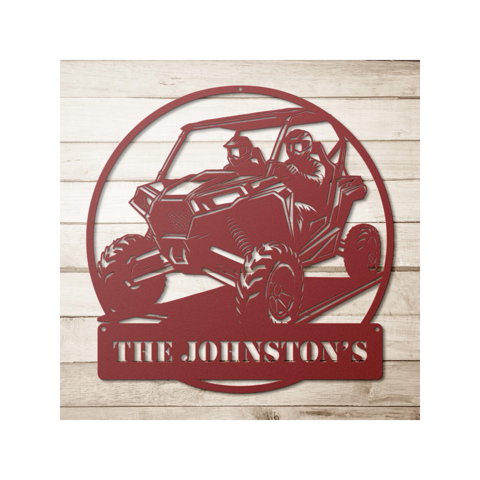 UTV Sign, Side-by-side Personalized Family Name, Custom RZR Wall Art ...