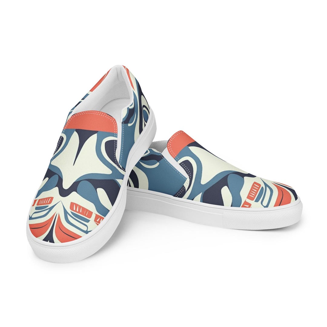 Custom Classic Slip-on Native American Totem Art Beach Wear Sneakers ...