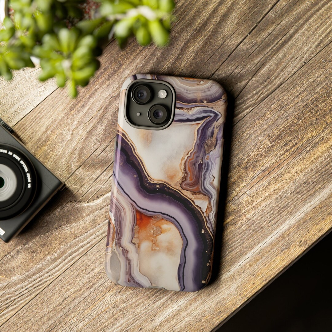 Agate Slice Geode Elegance: Natural Beauty Phone Case | for iPhone 15 ...