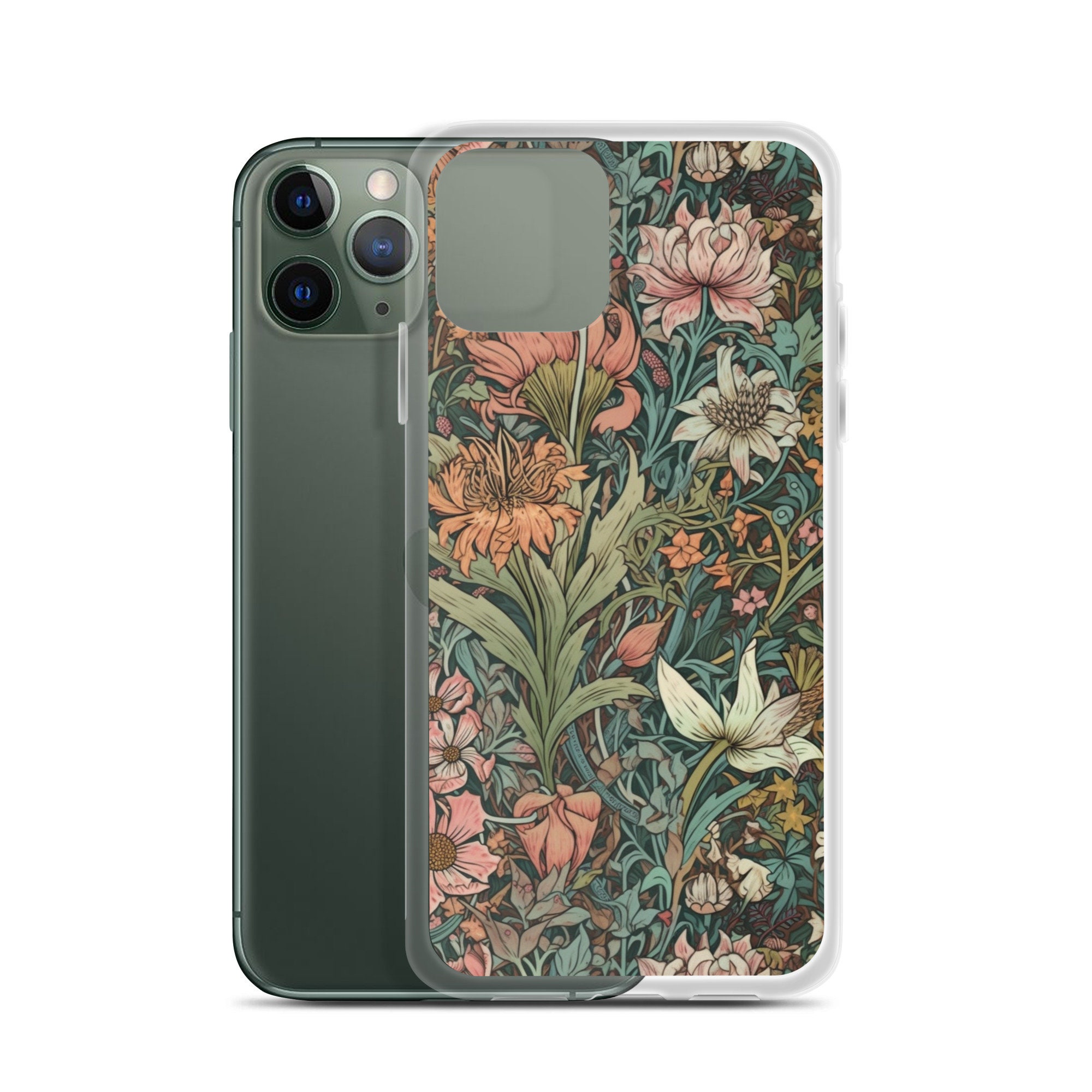Vintage Floral Aesthetic Iphone Sleek Case Retro Vibe Flower - Etsy