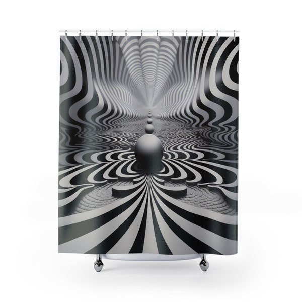 Optical Illusion Shower Curtain - Etsy