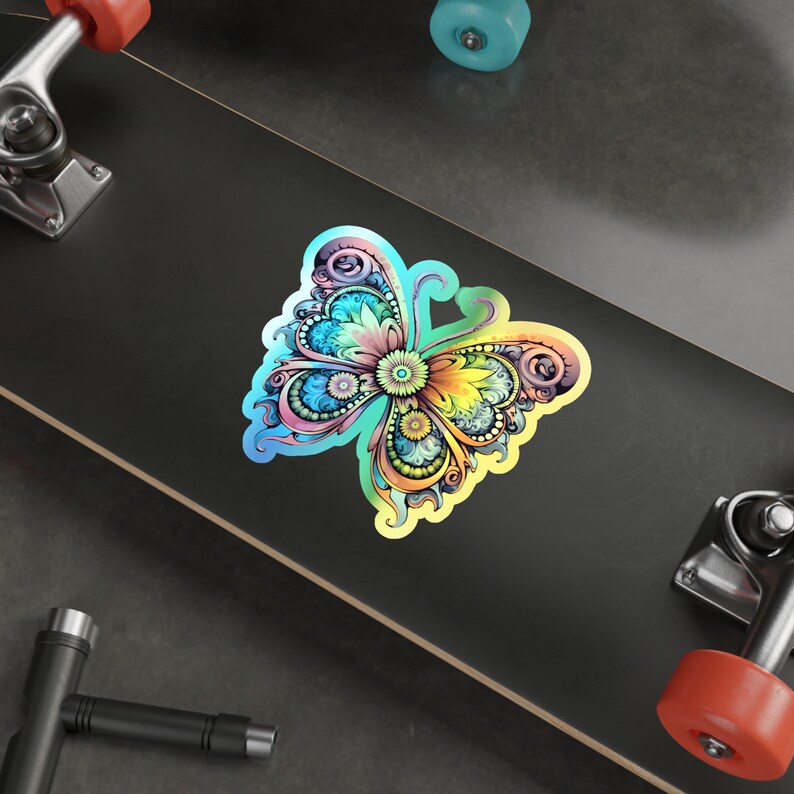 Psychedelic Butterfly Decal, Trippy Hippie Car Decal, Tumbler Decal ...