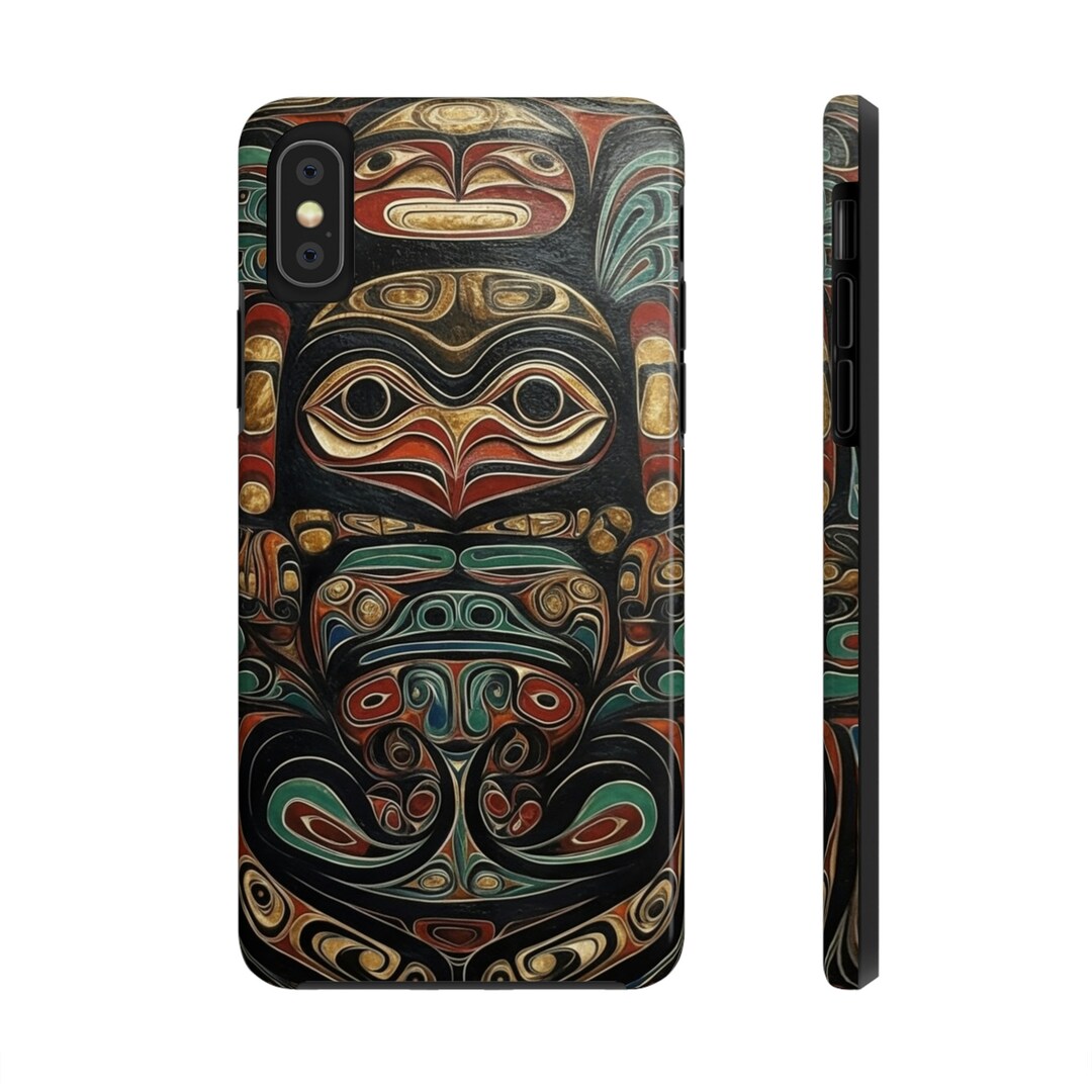 Northwest Tribal Totem Phone Case, Native American iPhone 14 13 12 11 ...