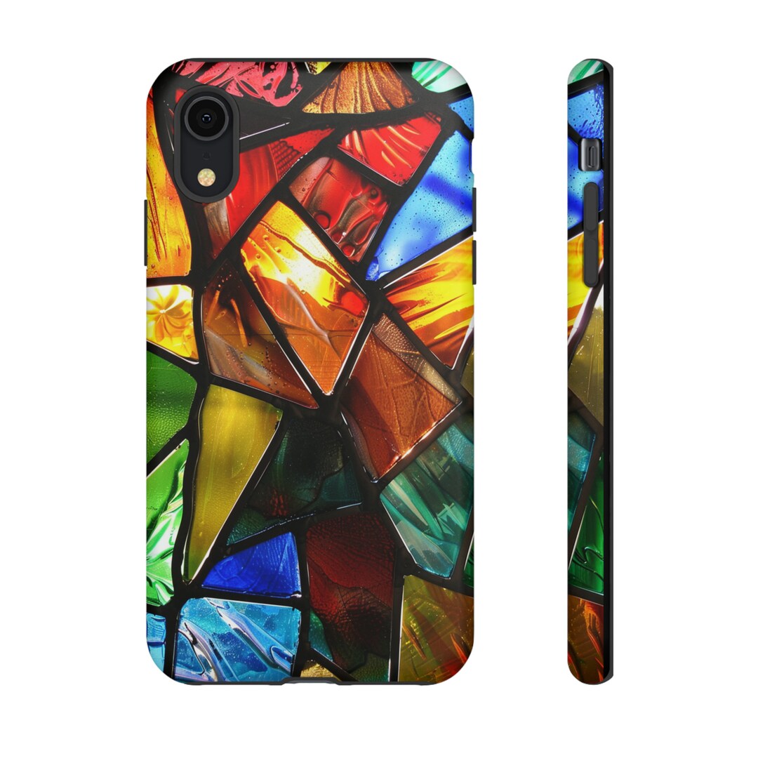 Color Explosion Abstract Stained Glass Phone Case for iPhone 15, 14 ...