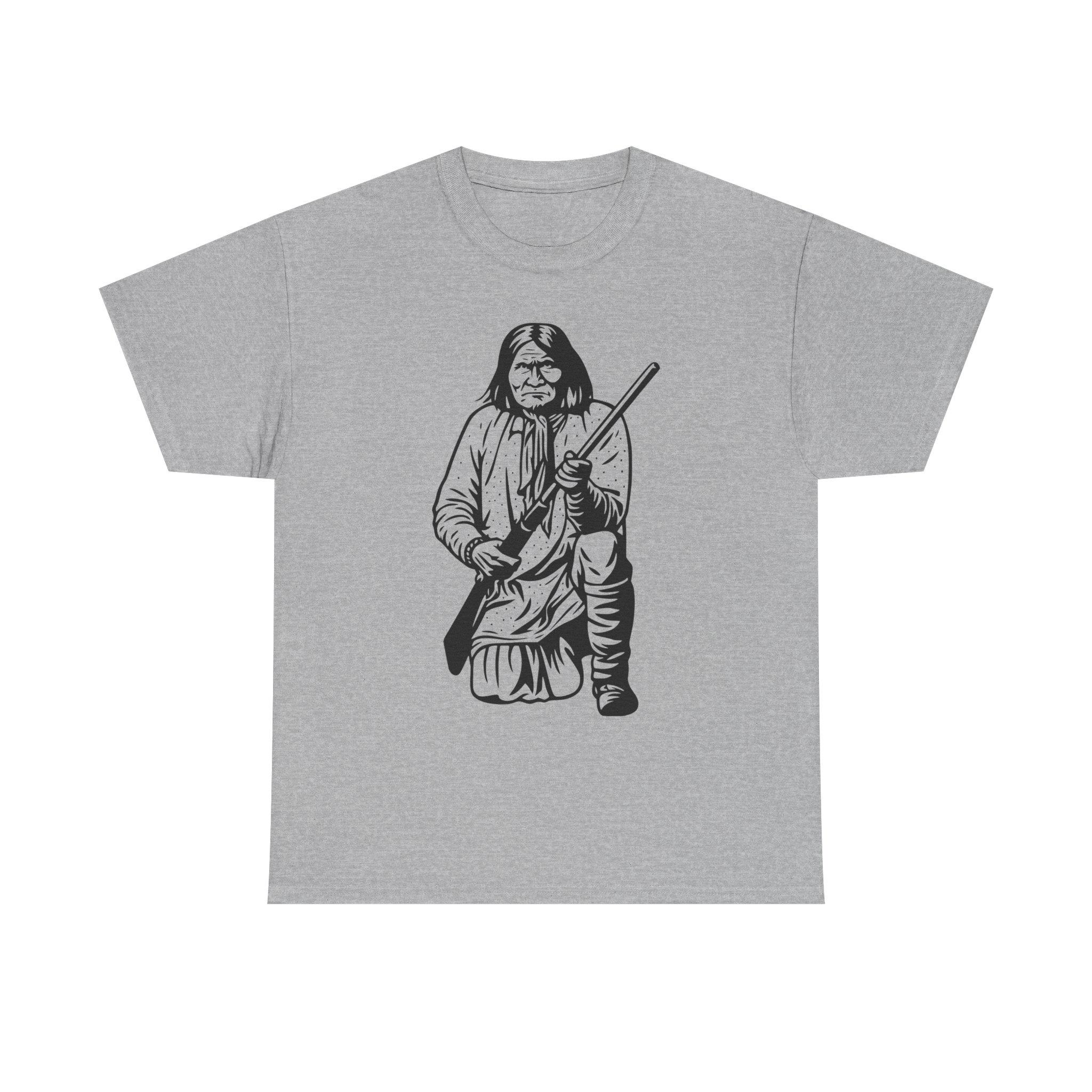 Vintage Native American Warrior Geronimo T-shirt | Retro Tribal Graphic ...