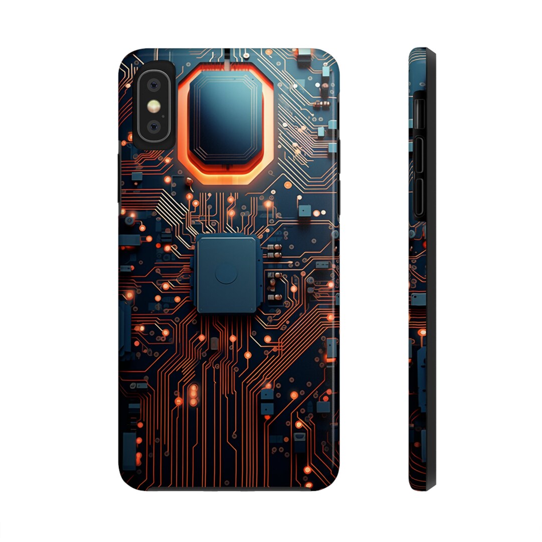 Neon Nexus Phone Case Cyberpunk Circuit Board | Futuristic Tech iPhone ...