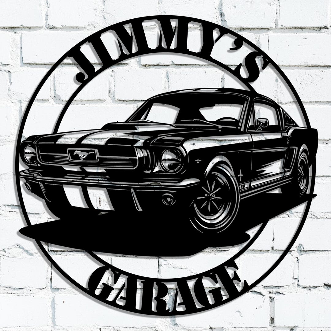 Personalized Metal Sign Classic Mustang Fastback Metal Sign | Custom ...