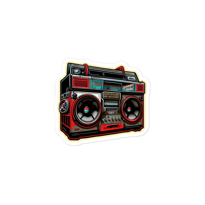 Boombox Decal 1980s Music Lover Hip Hop Dance Dj Bubble-free Stickers ...