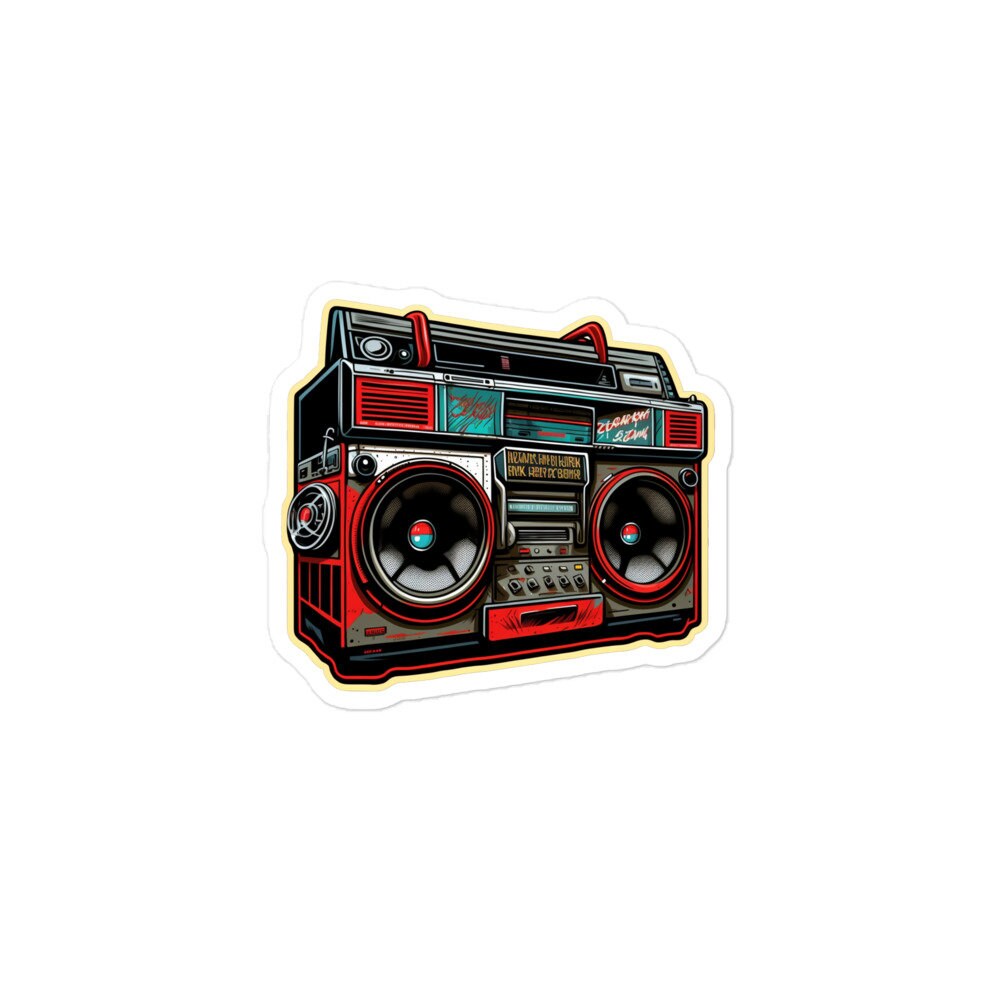 Boombox Decal 1980s Music Lover Hip Hop Dance Dj Bubble-free Stickers ...