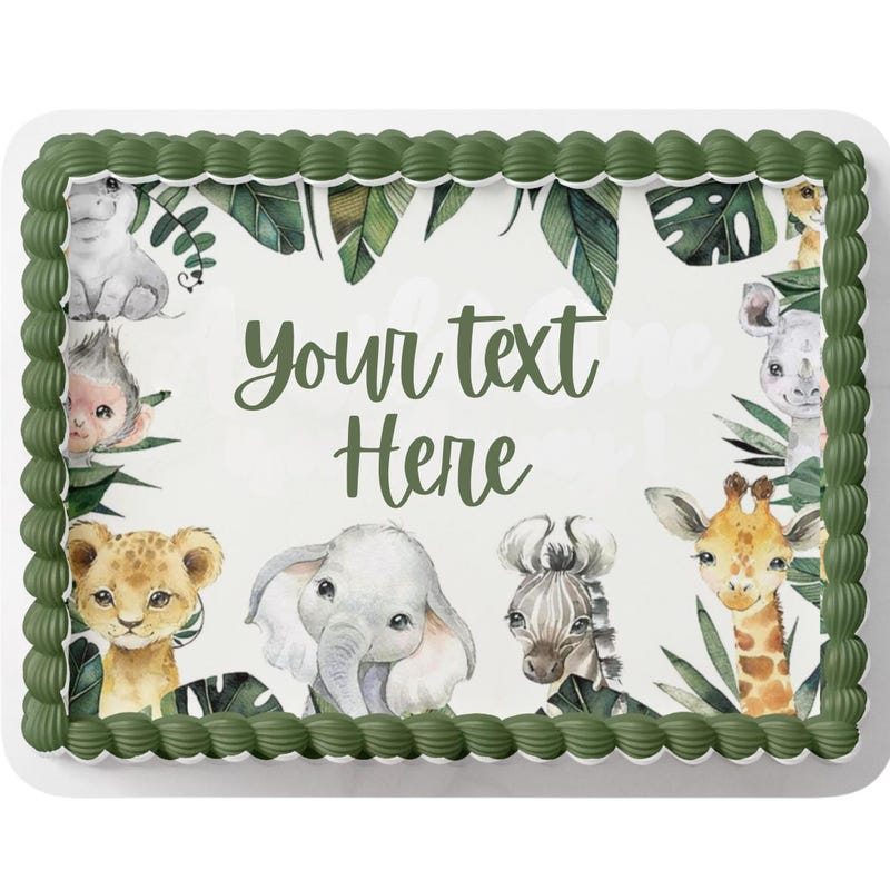 Safari Edible Icing Sheet - Etsy