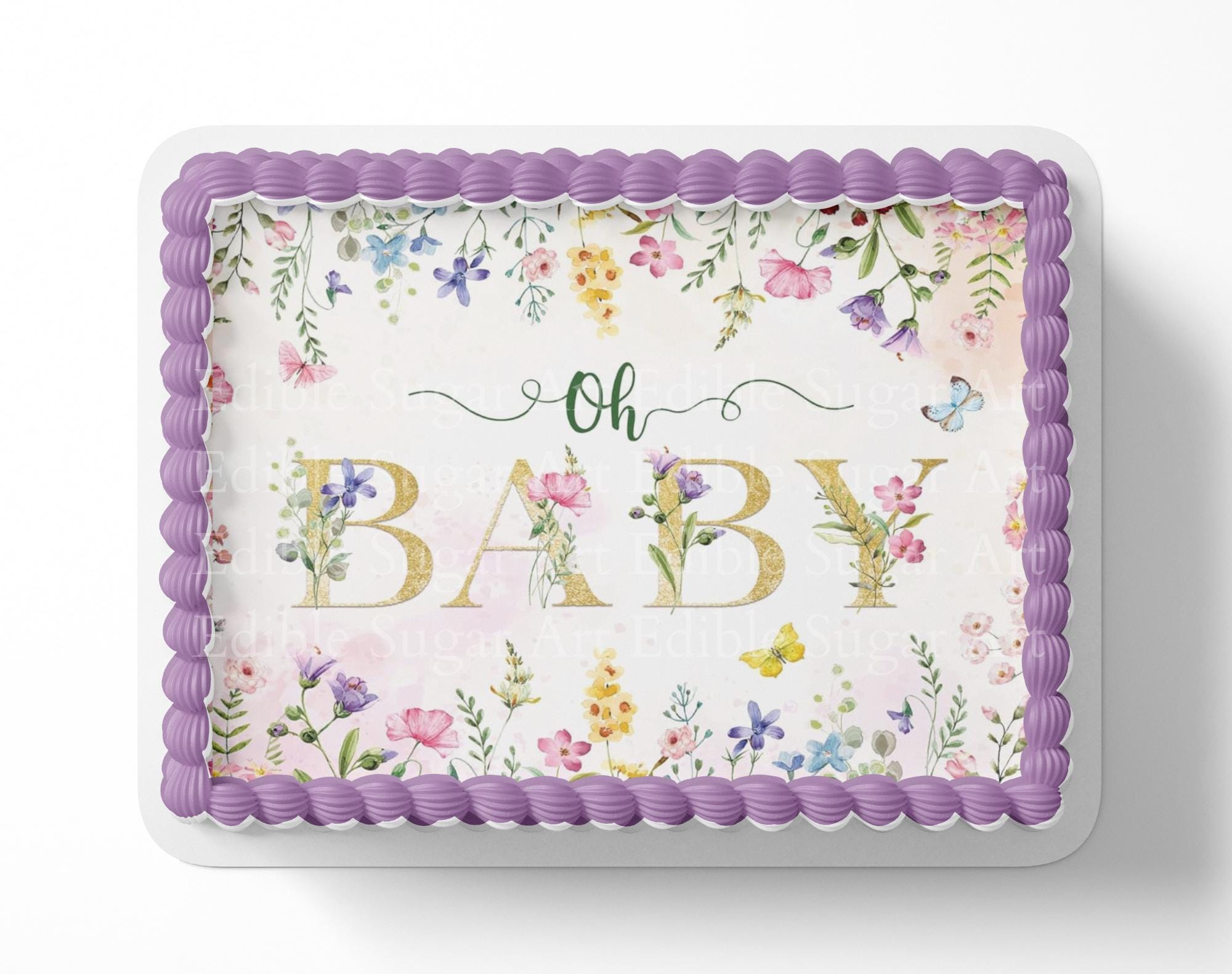 WILDFLOWER CAKE TOPPER / Wildflower Baby Shower / Wildflower Cake ...