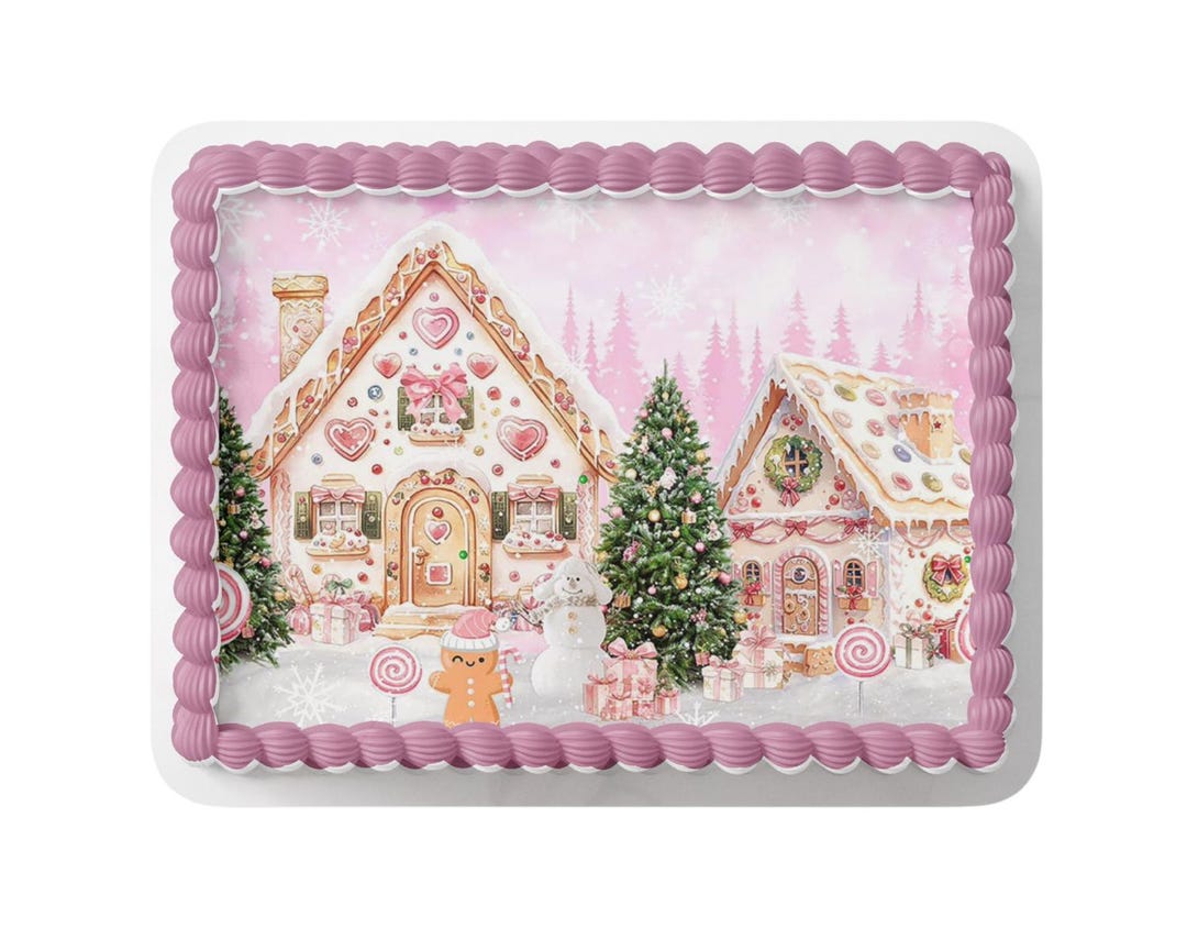Gingerbread Cake Topper / Christmas Cake Topper / Cake Topper / Edible ...