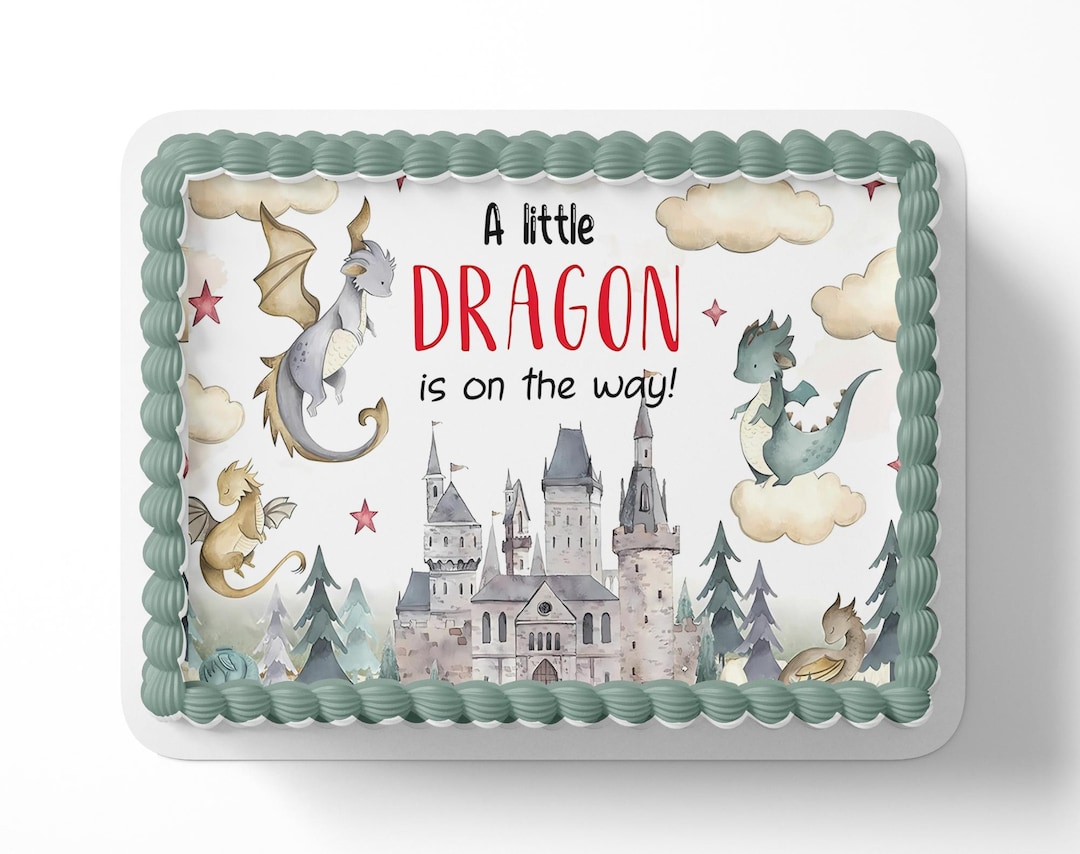 Dragon Baby Shower Cake Topper / Dragon / Cake Topper / Dragon Cake ...