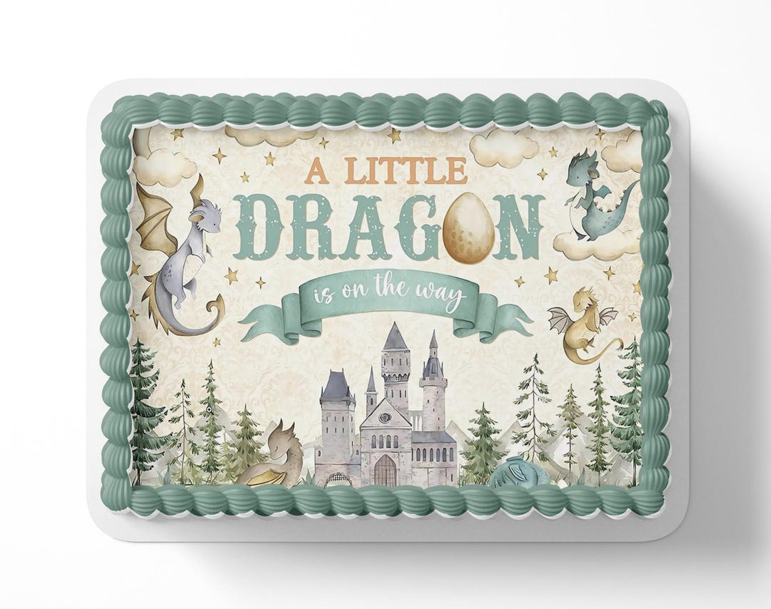 Dragon Baby Shower Cake Topper / Dragon / Cake Topper / Dragon Cake ...