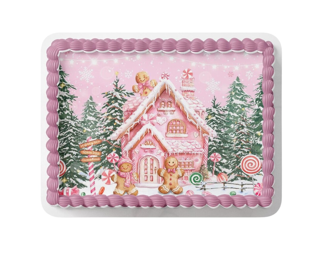 Gingerbread Cake Topper / Christmas Cake Topper / Cake Topper / Edible ...